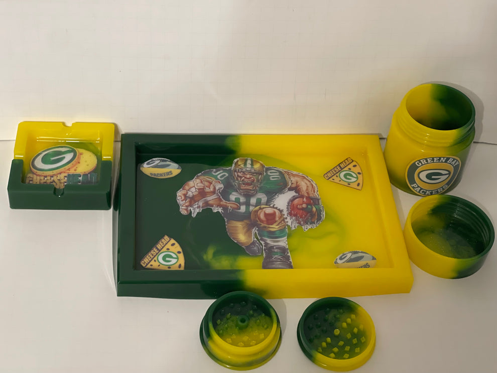 Green Bay Packers rolling tray – Fenty Custom Innovations